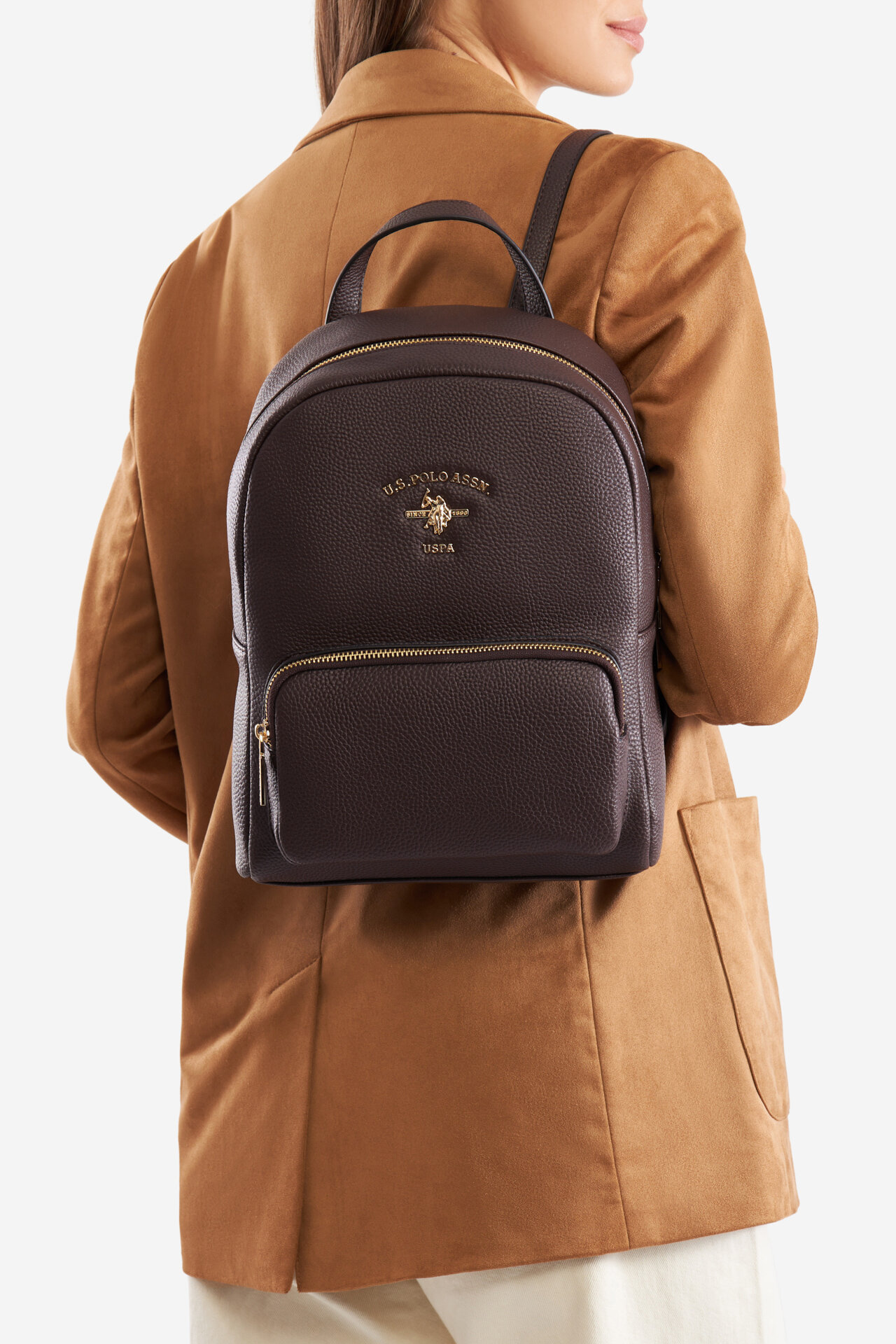 Plecak U.S. POLO ASSN. BIUXT6211WVP Brązowy ciemny - CCC.eu