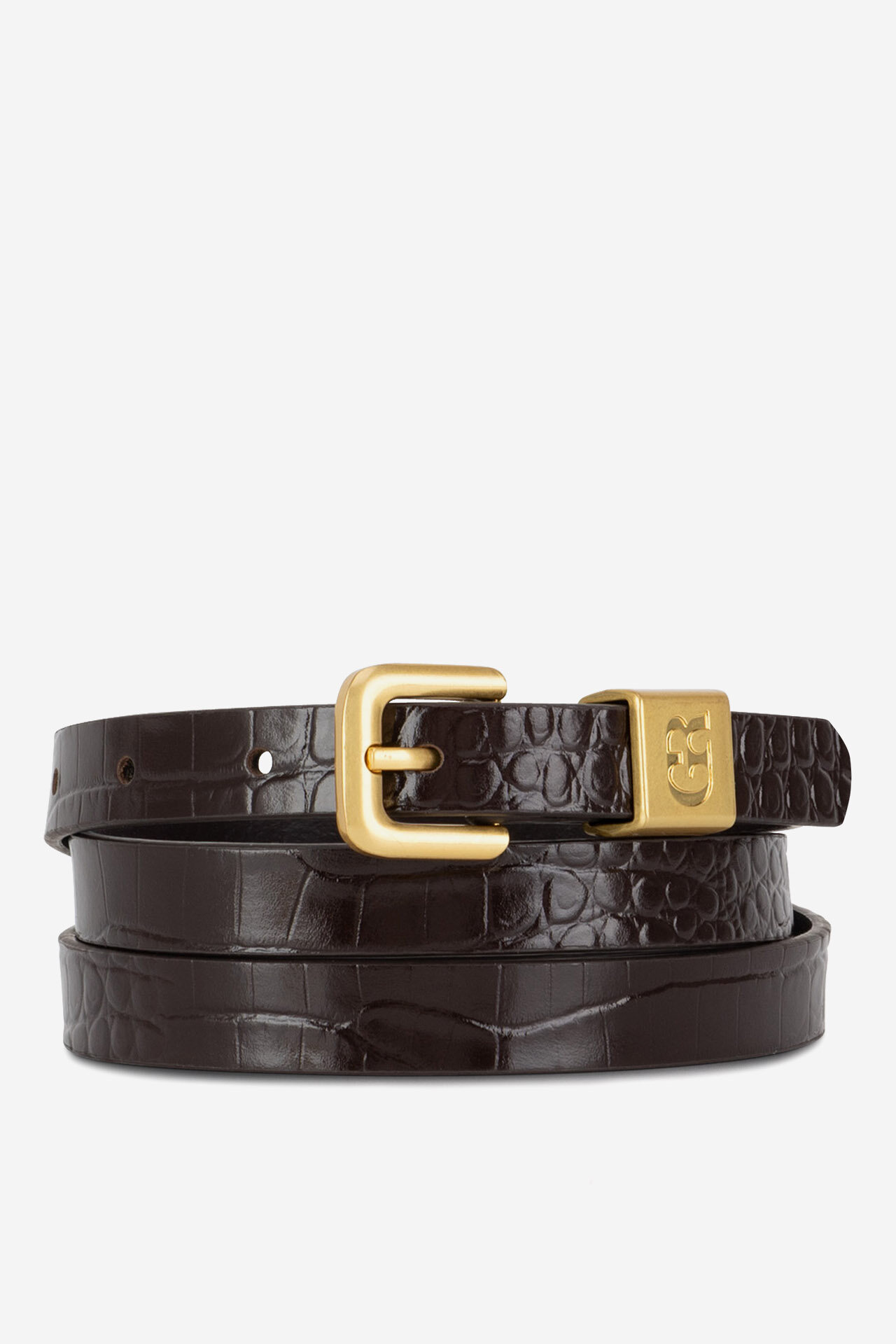 Pasek damski Gino Rossi BLYL24002-3 CR Brązowy - CCC.eu