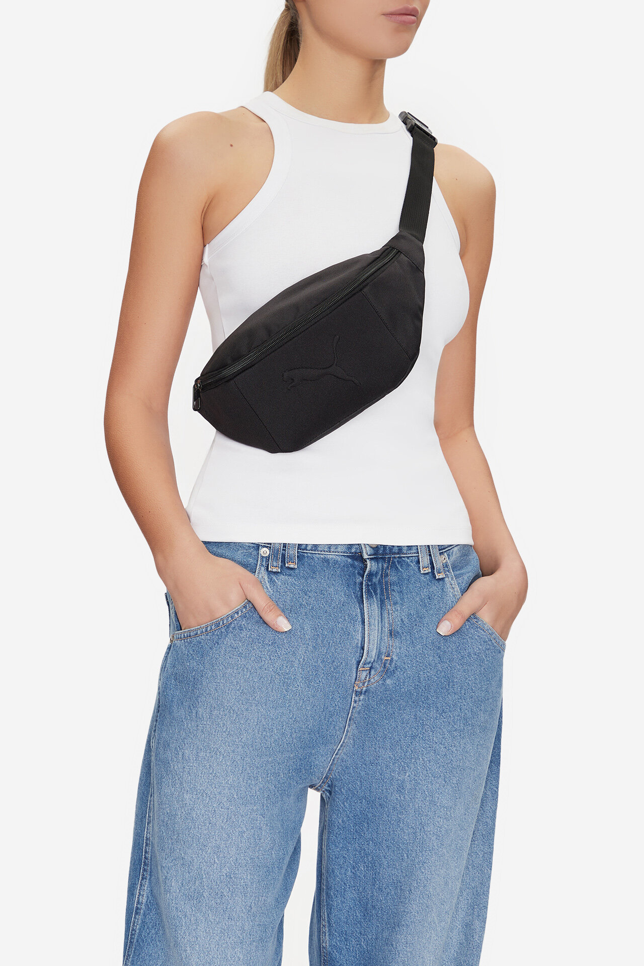 Geantă pentru adolescente Puma BUZZ WAIST BAG 9175101 NEGRU - CCC