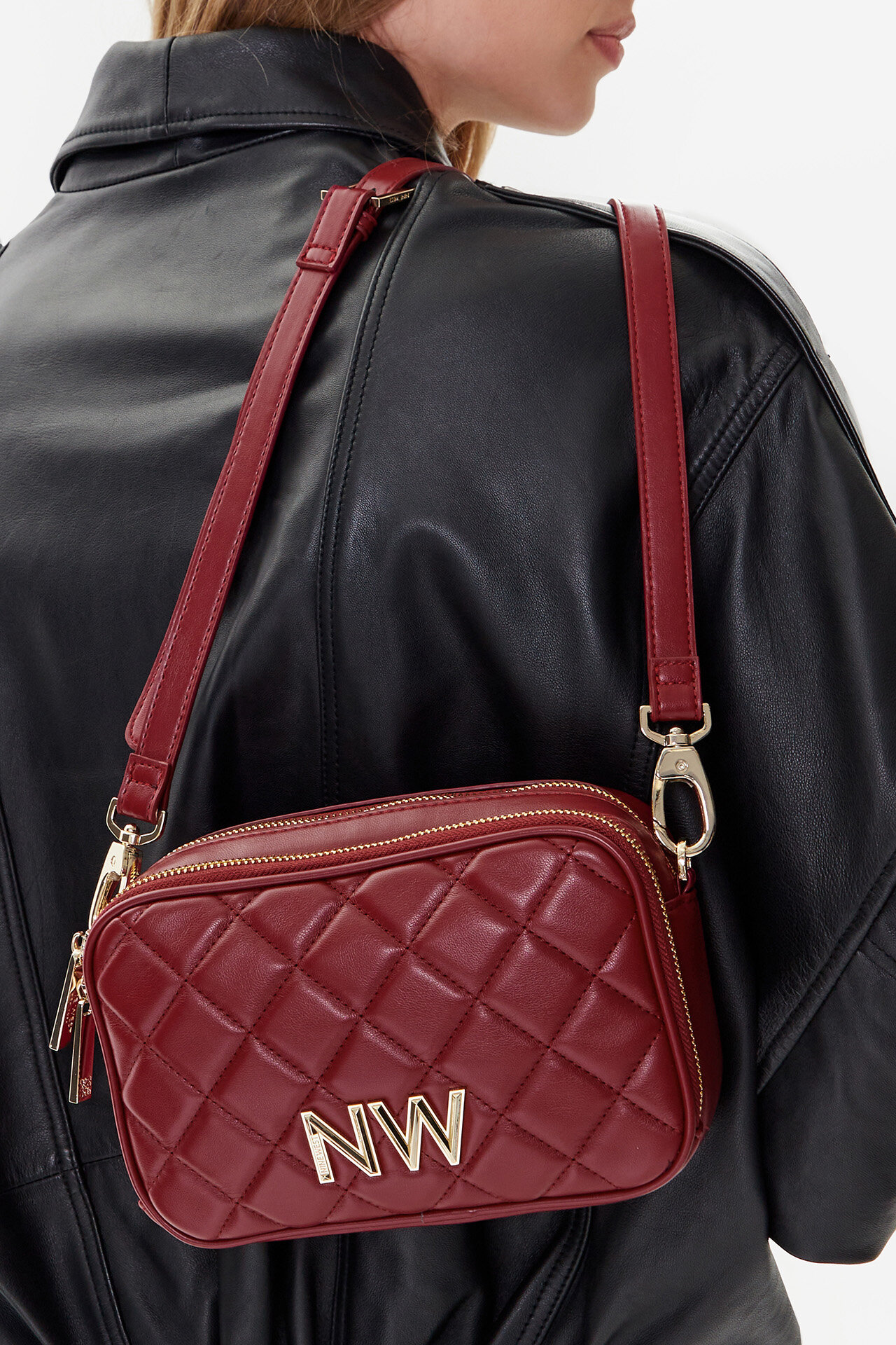 Torebka NINE WEST CEO-GREENWICH-GLAM-LX7669 Bordowy - CCC.eu