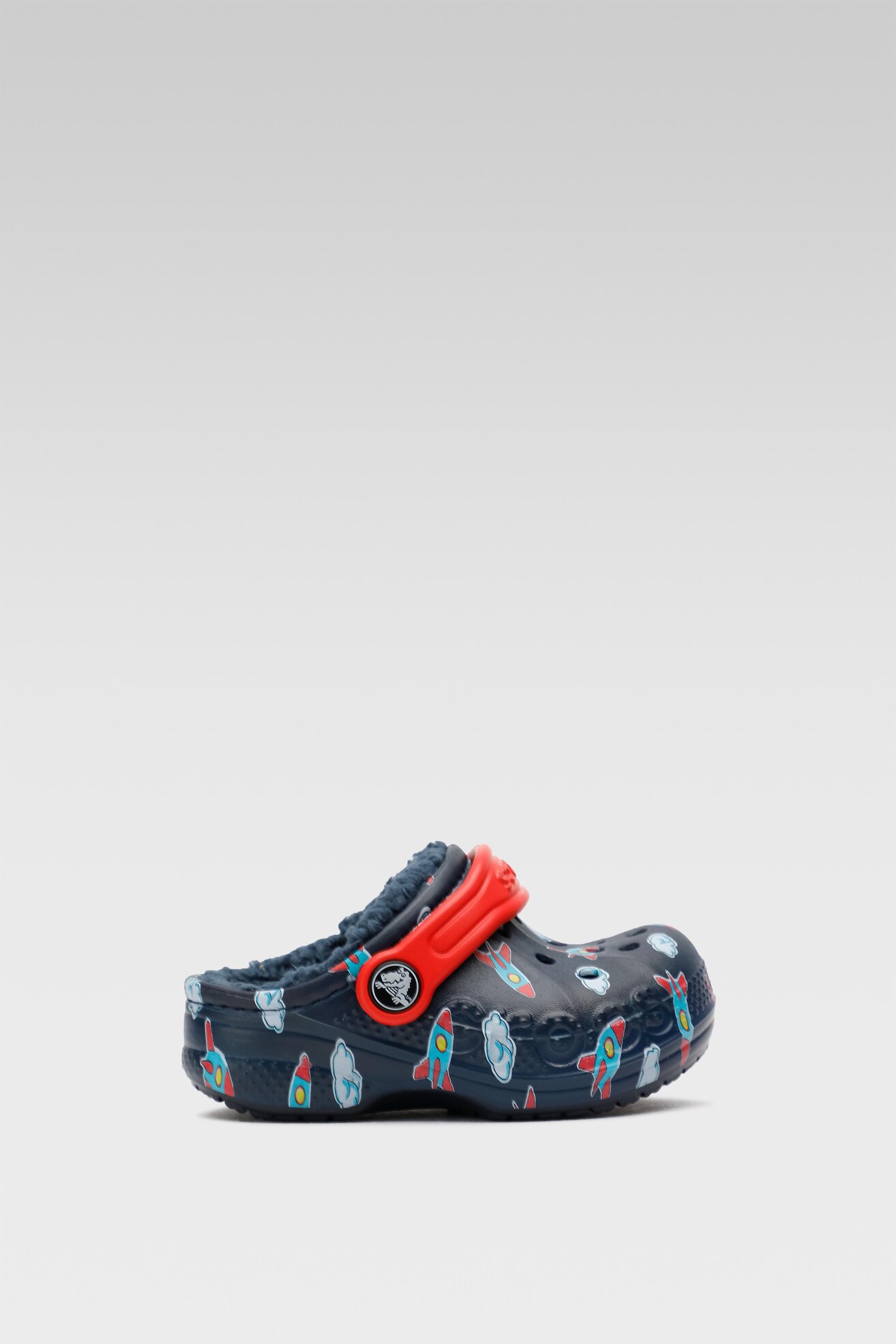 Plážové pantofle Crocs BAYA LINED PRINTED CLOG T 207653-4BA TMAVĚ MODRÁ - ccc.eu/cz