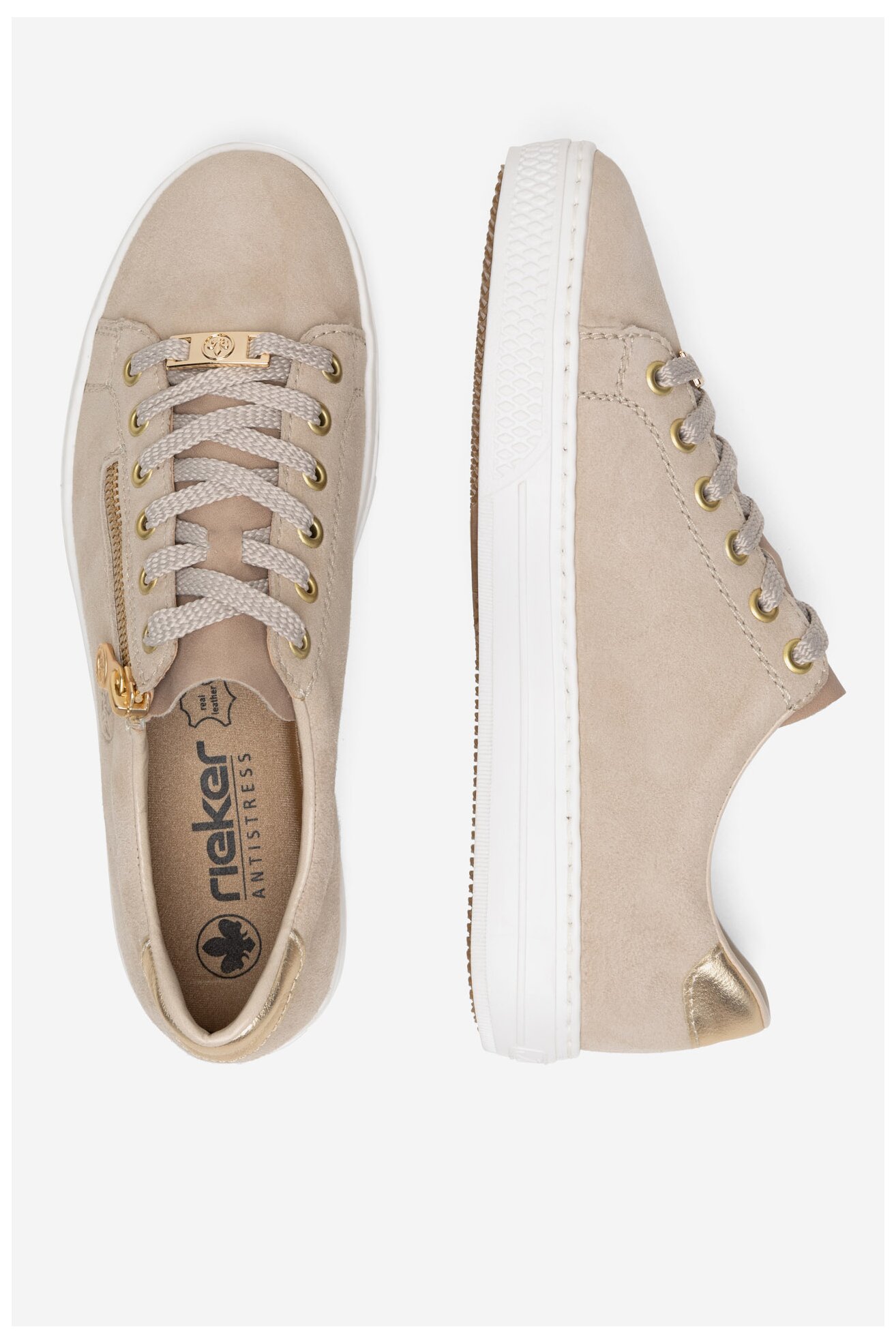 Sneakers Rieker L59L1-60 Beżowy - CCC.eu