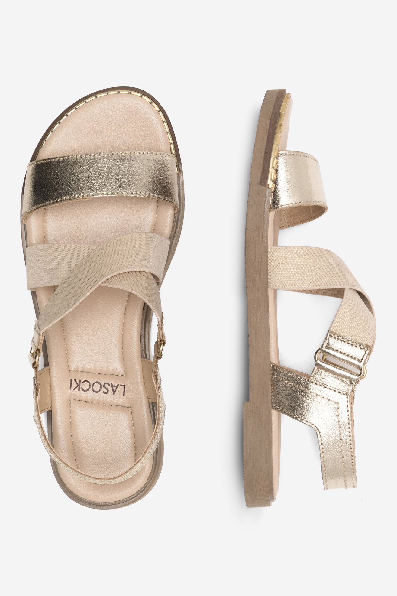 Sandały Lasocki WI23-LALITA-11 Złoty - CCC.eu