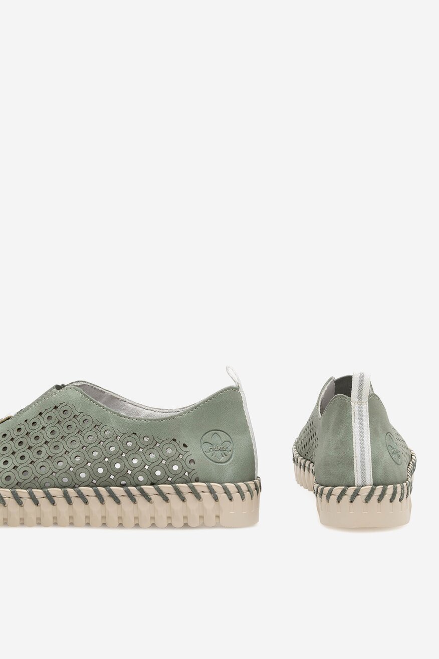 Półbuty Rieker N1963-52 Zielony - CCC.eu