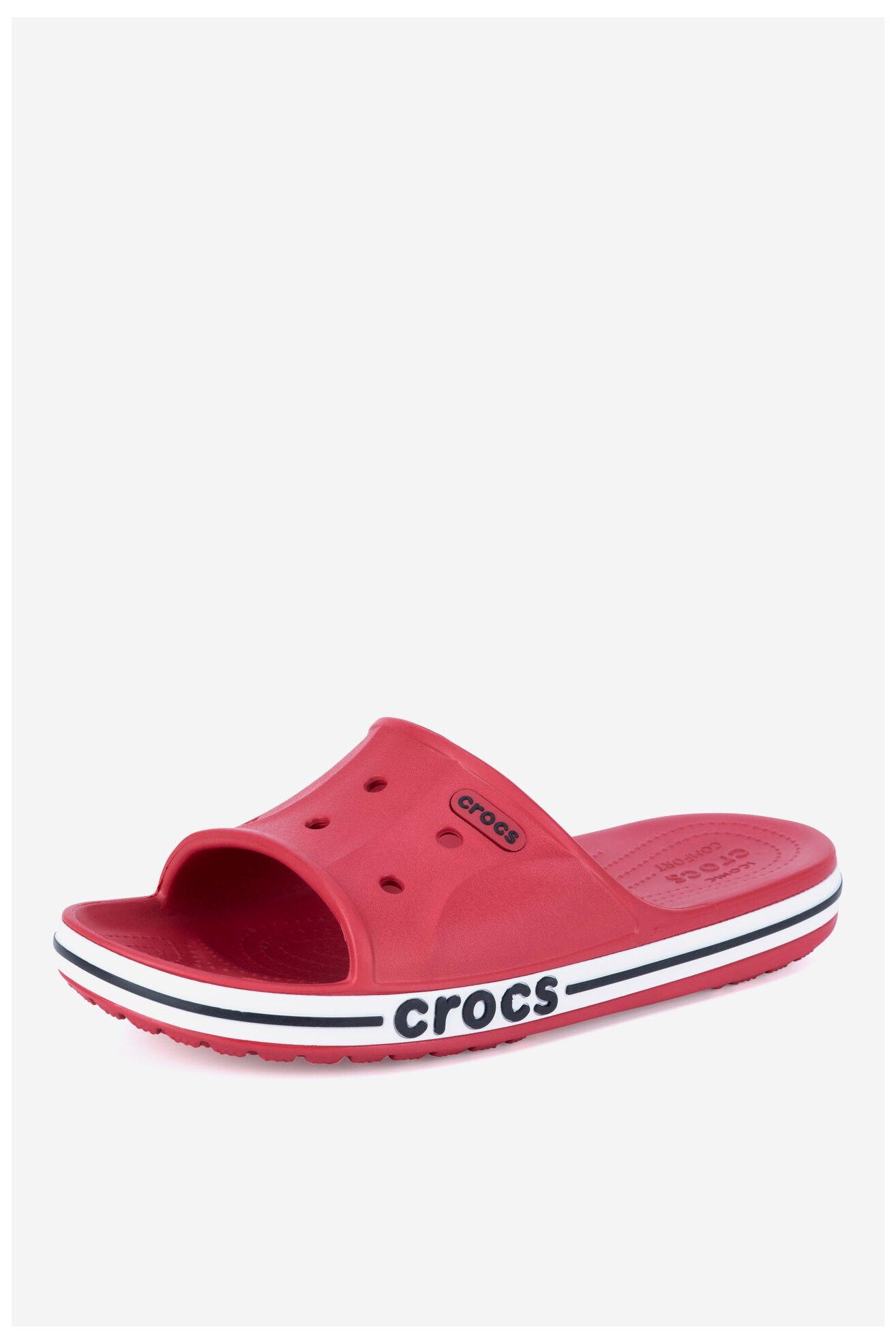 Klapki basenowe Crocs BAYABAND SLIDE 205392-6EN Czerwony - CCC.eu