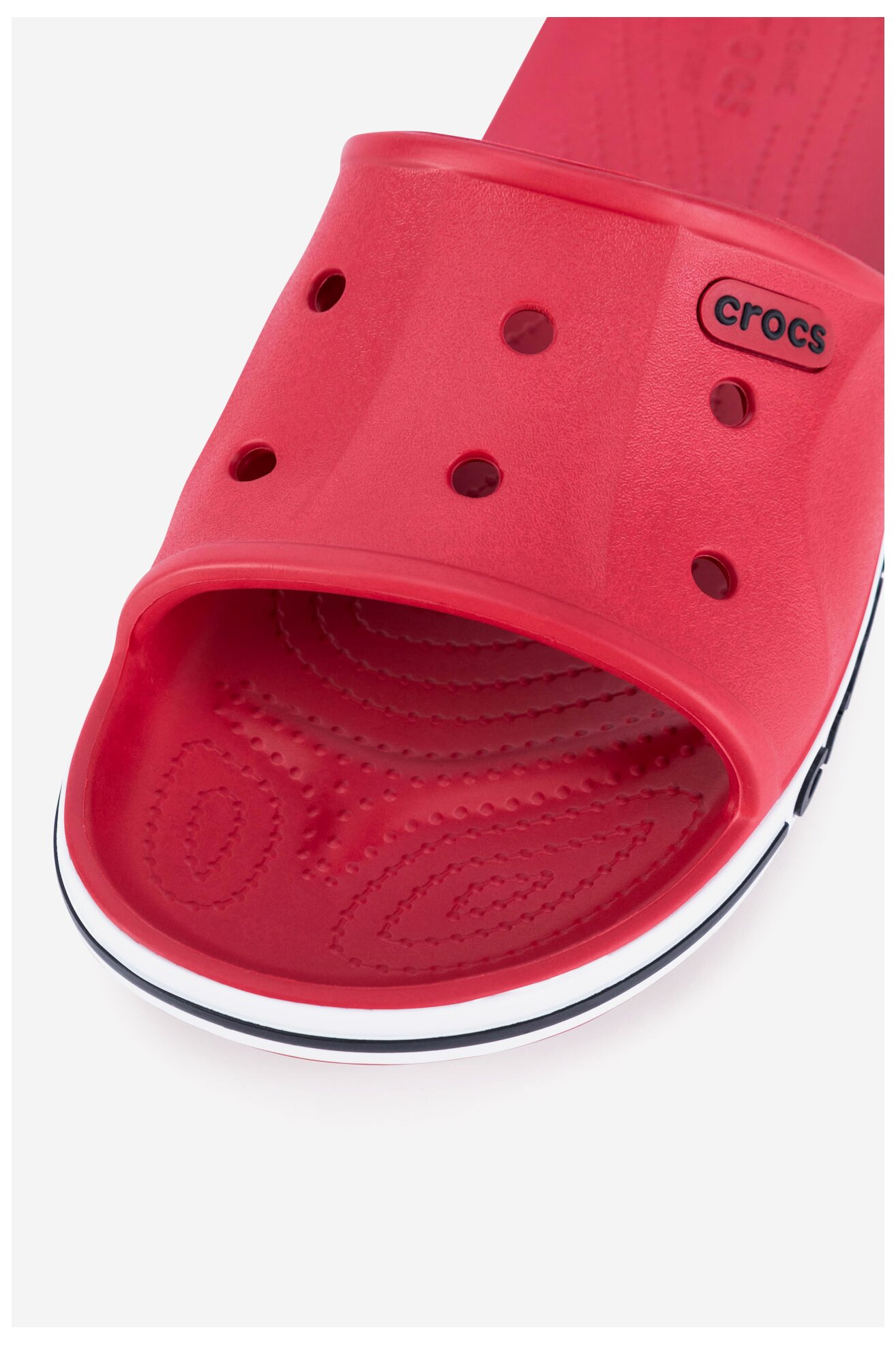 Klapki basenowe Crocs BAYABAND SLIDE 205392-6EN Czerwony - CCC.eu