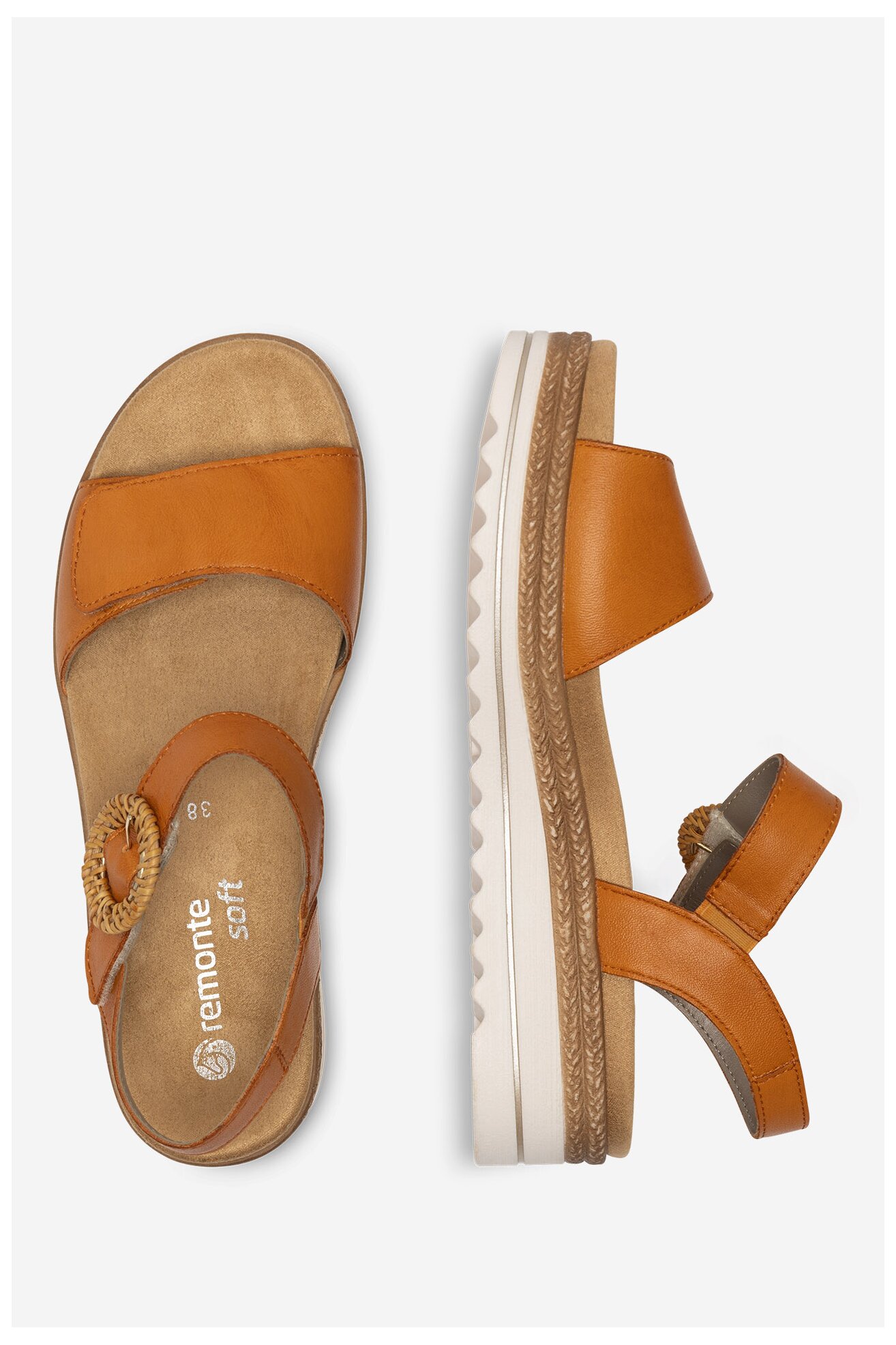 Sandały Remonte D0Q52-38 Pomarańczowy - CCC.eu