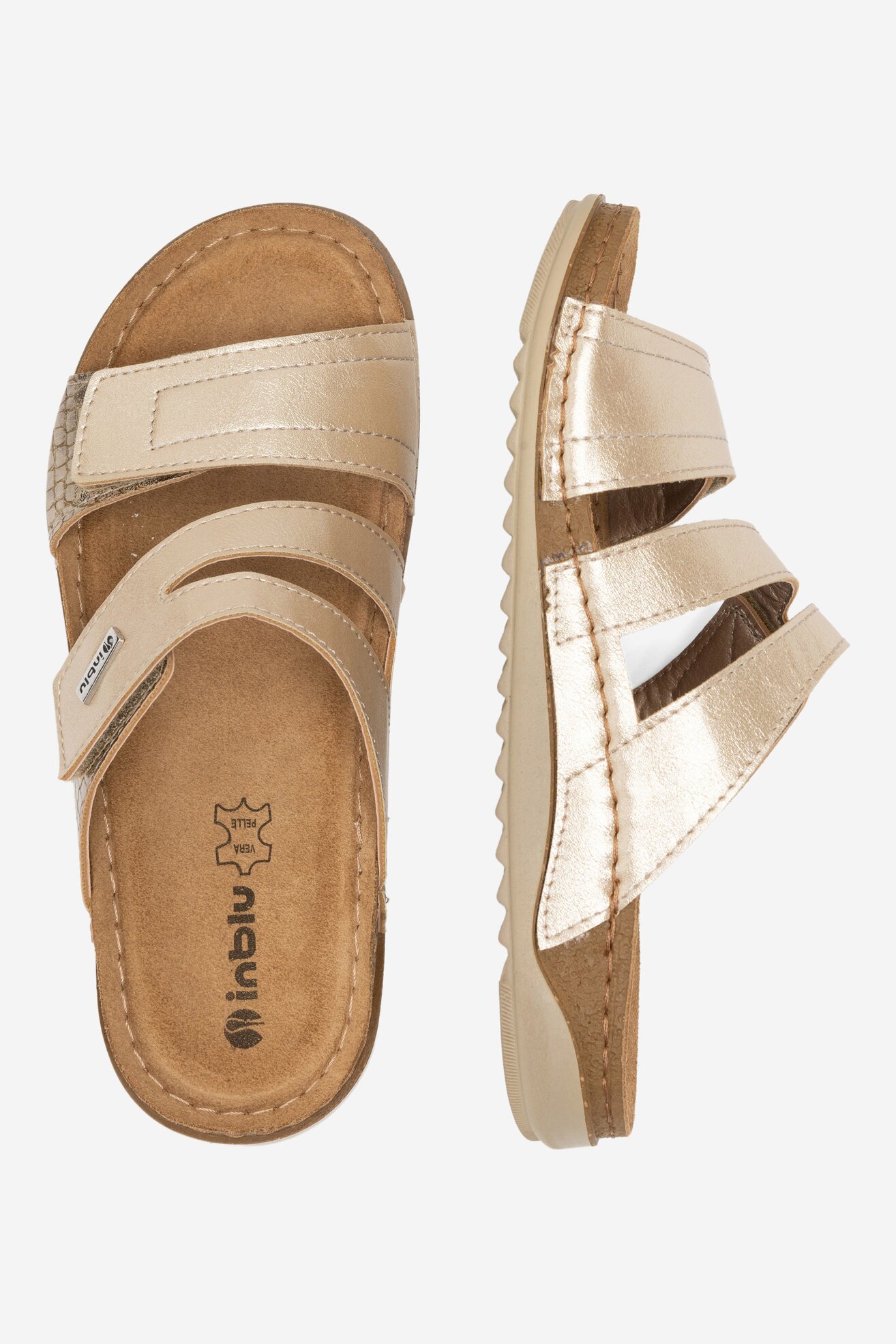 Klapki Inblu AA093N01 Złoty - CCC.eu