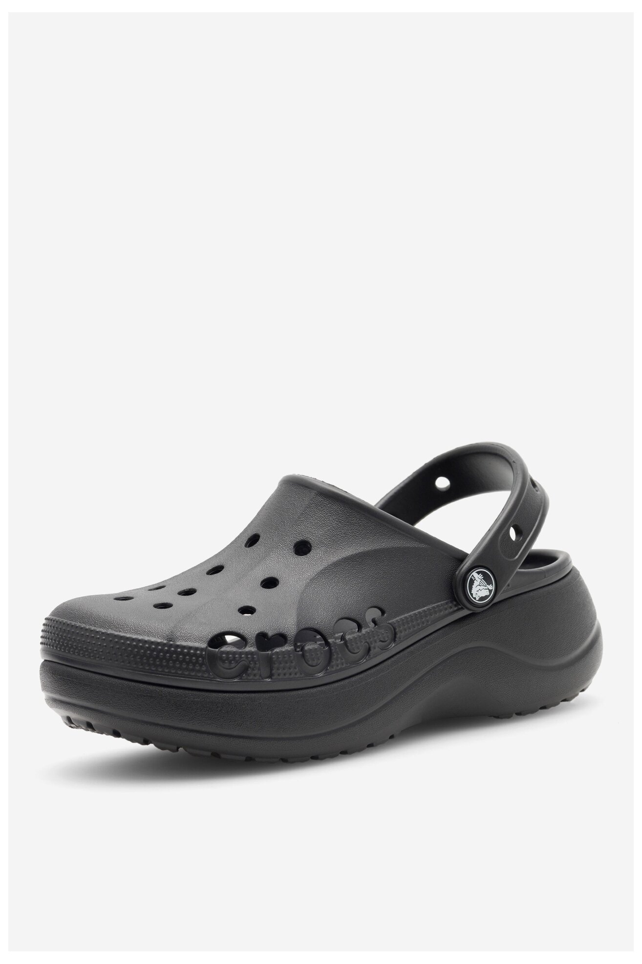Klapki basenowe Crocs BAYA PLATFORM CLOG 208186-001 Czarny - CCC.eu