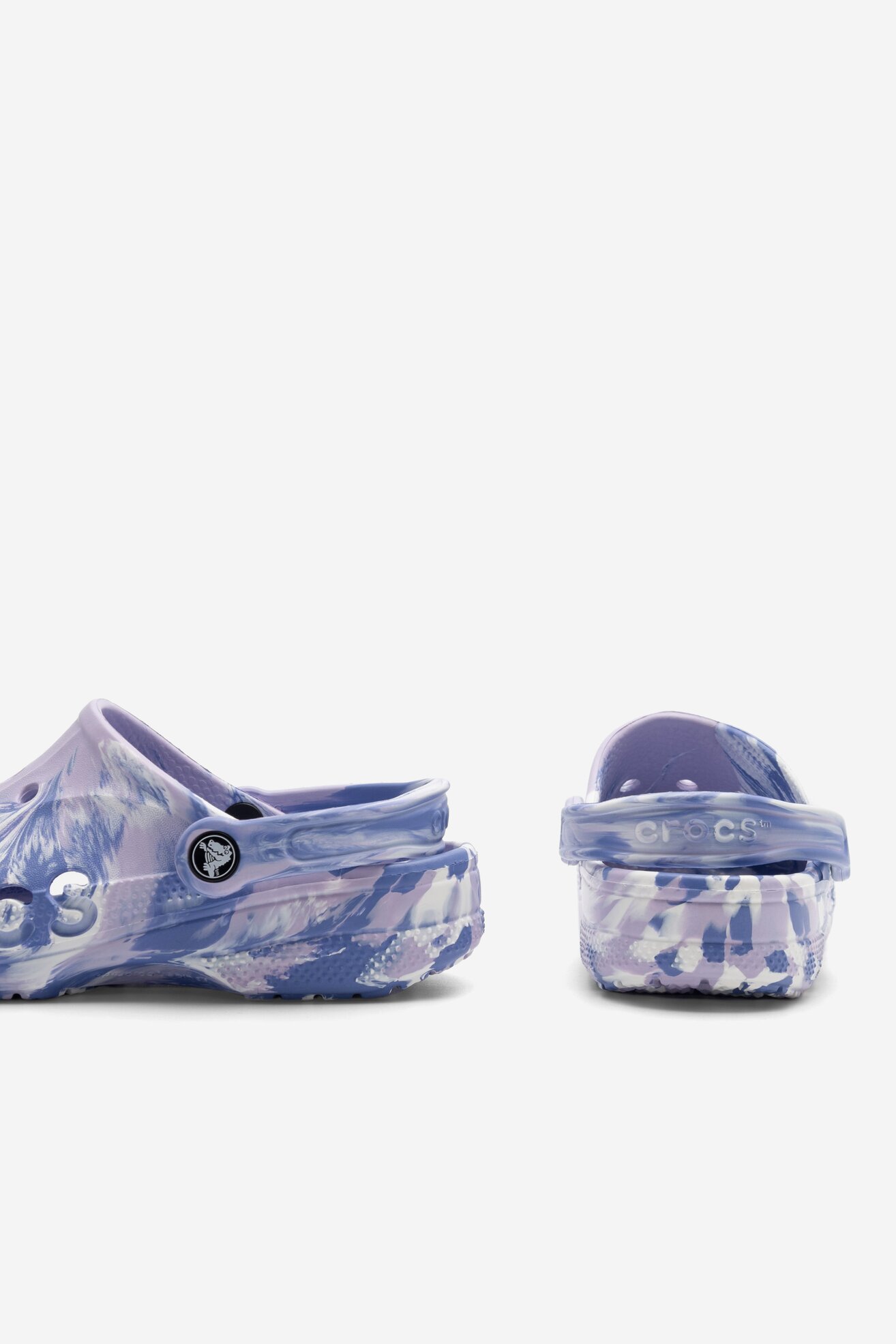 Klapki basenowe Crocs BAYA MARBLED CLOG 206935-5PT Fioletowy - CCC.eu