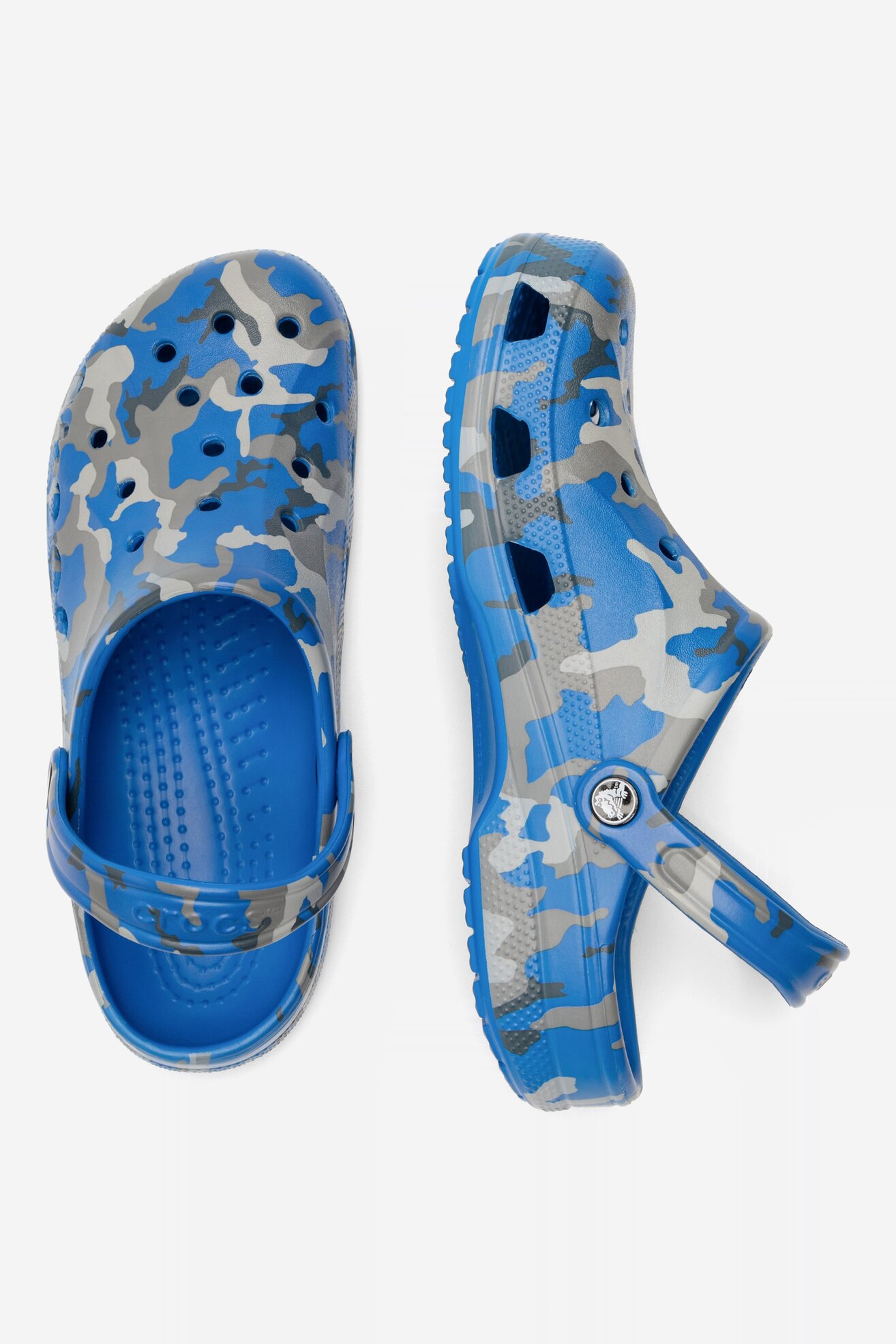 Klapki basenowe Crocs BAYA SEASONAL PRINTED CLOG 206230-4KW Niebieski ...