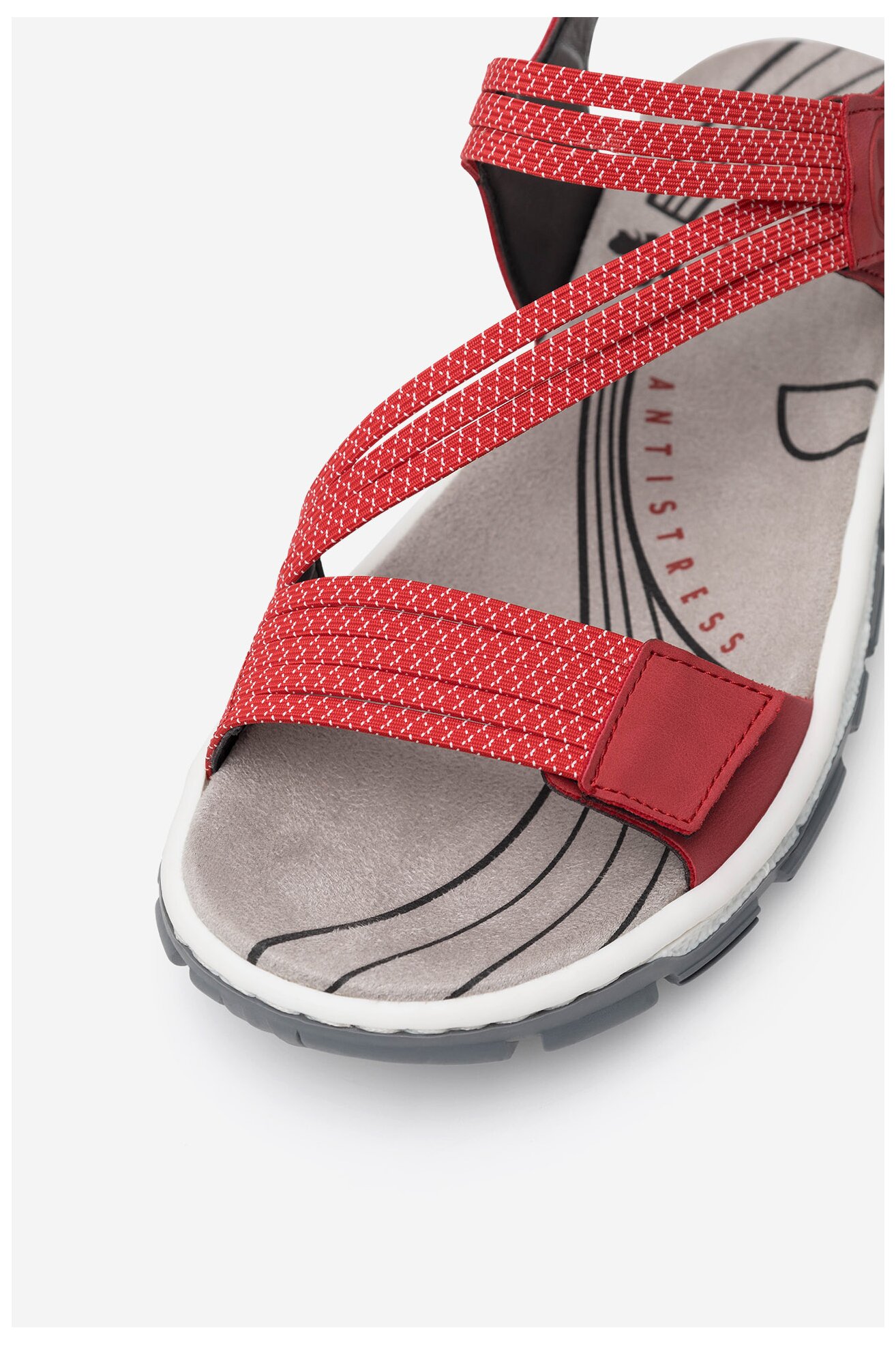 Sandale Rieker 68871-33 ROŞU - CCC