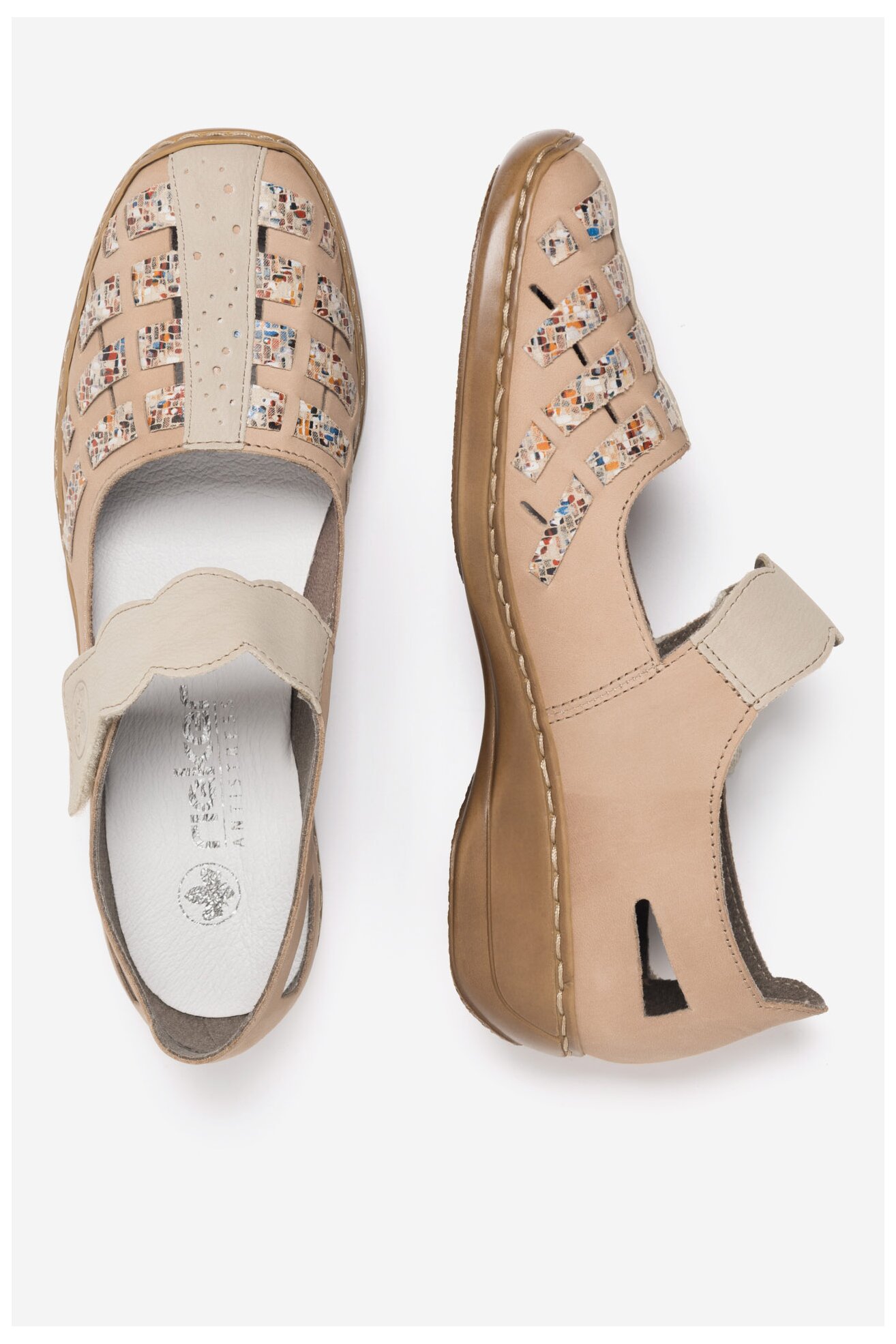 Baleriny Rieker 41369-60 Beżowy - CCC.eu