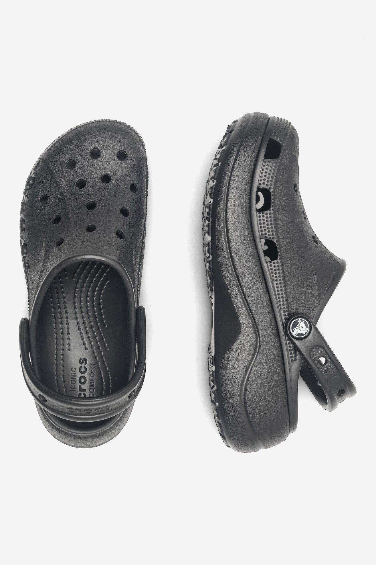 Klapki basenowe Crocs BAYA PLATFORM CLOG 208186-001 Czarny - CCC.eu