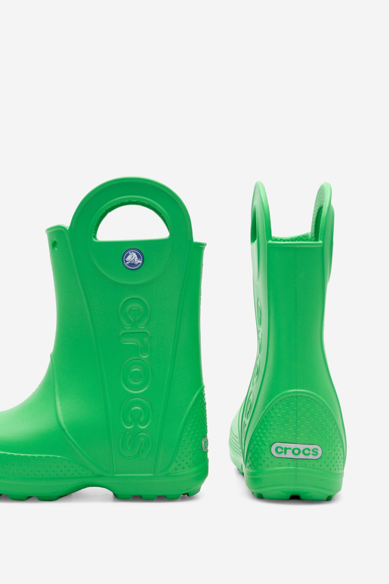Kalosze Crocs HANDLE IT RAIN BOOT KIDS 12803-3E8 Zielony - CCC.eu