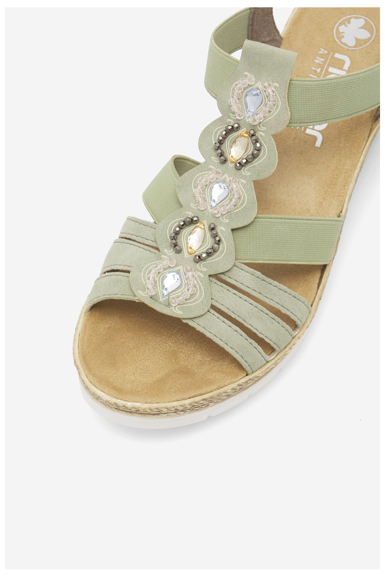 Sandały Rieker 619B2-52 Zielony - CCC.eu