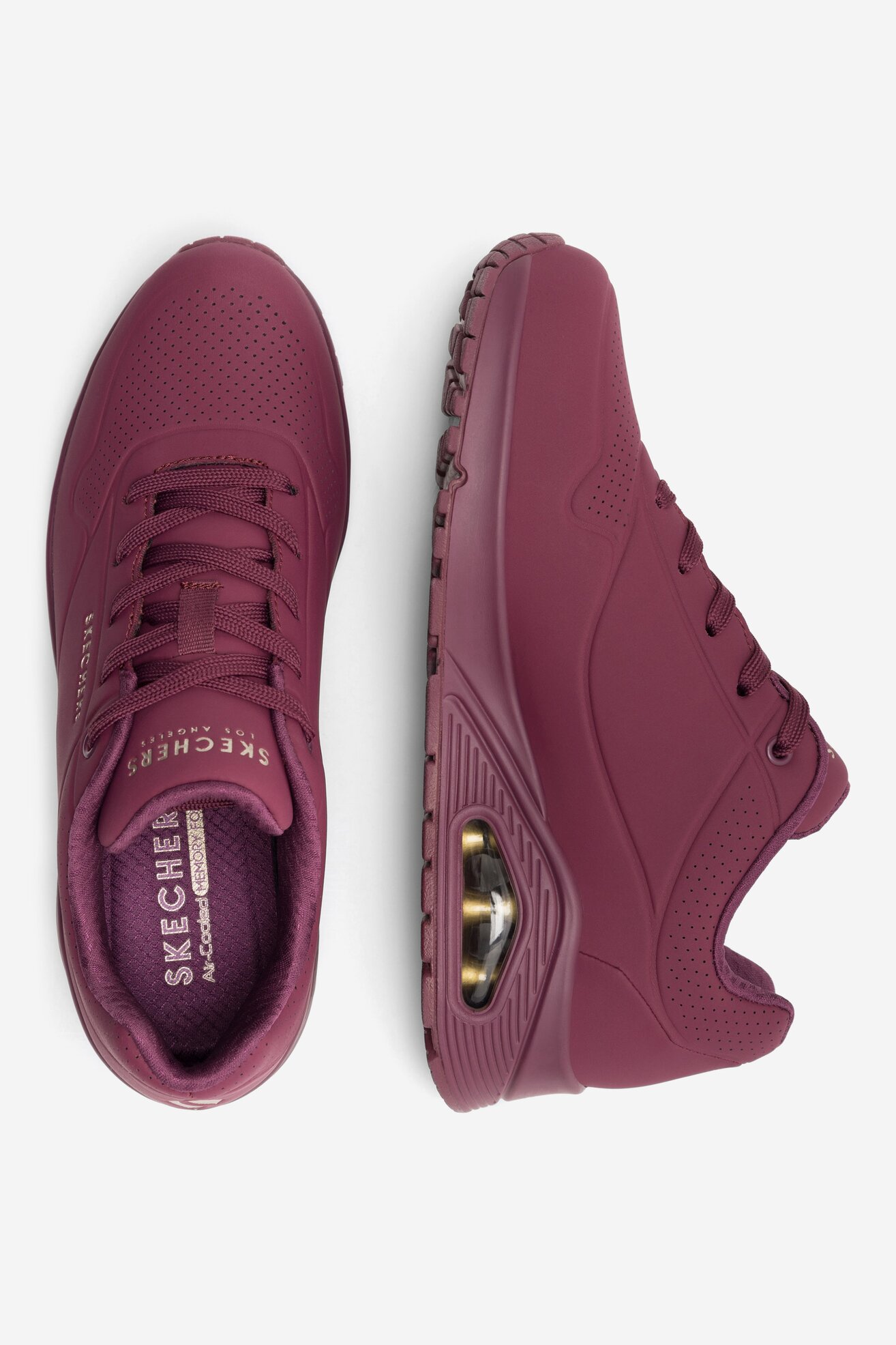 Obuwie sportowe Skechers UNO 73690 PLUM Fioletowy - CCC.eu