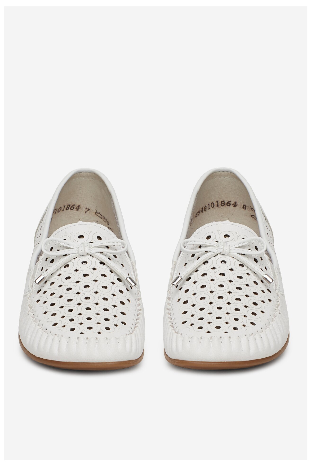 Baleriny Rieker L6352-80 Biały - CCC.eu