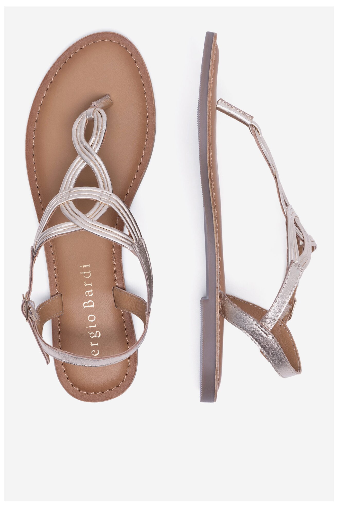 Sandały Sergio Bardi WI29-02-M24-SB Złoty - CCC.eu