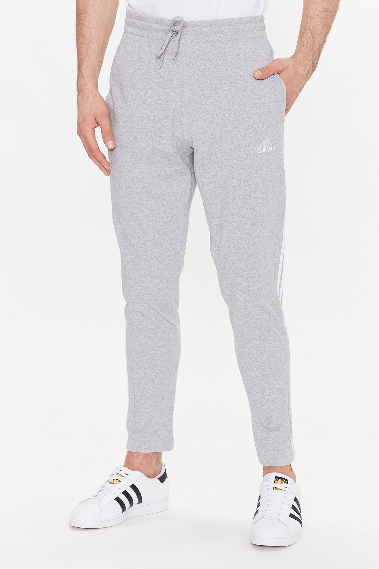 Spodnie joggersy adidas IC0046 Szary - CCC.eu