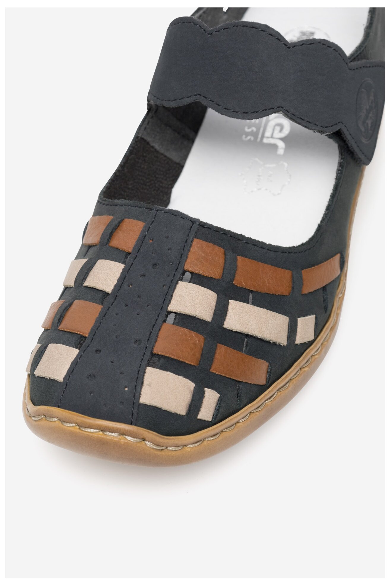 Baleriny Rieker 41369-14 Granatowy - CCC.eu