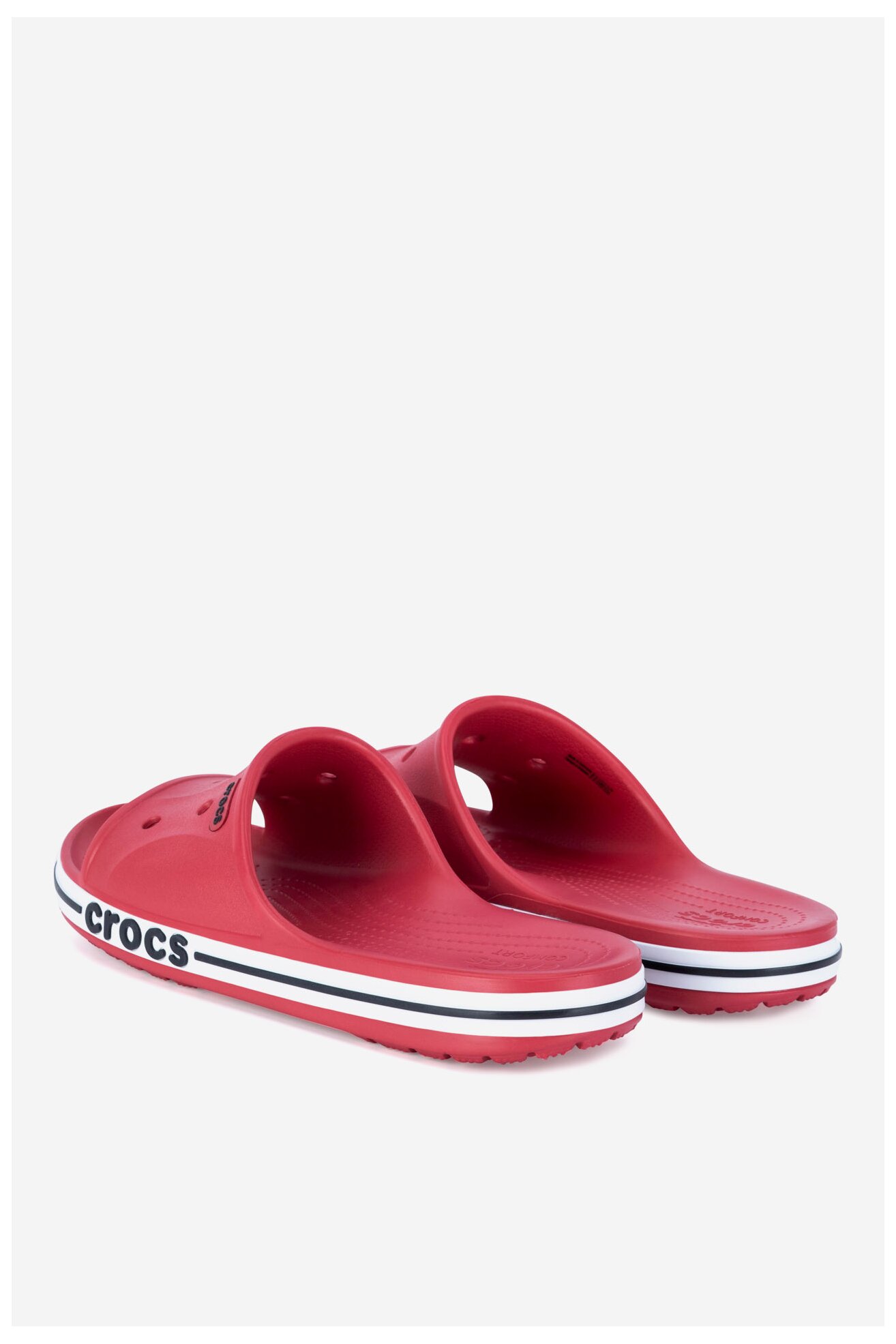 Klapki basenowe Crocs BAYABAND SLIDE 205392-6EN Czerwony - CCC.eu