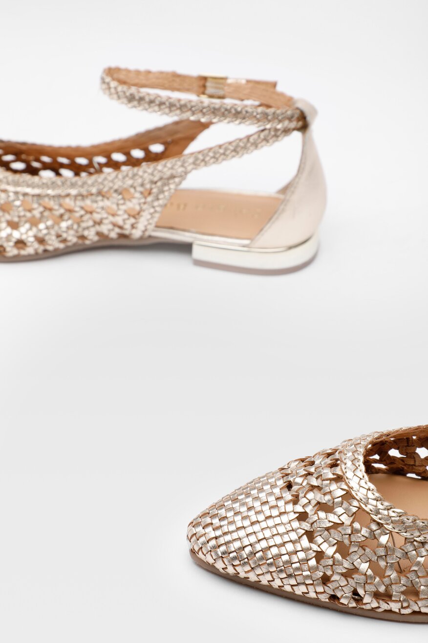 Baleriny Sergio Bardi DELL - 62109-01SB Złoty - CCC.eu