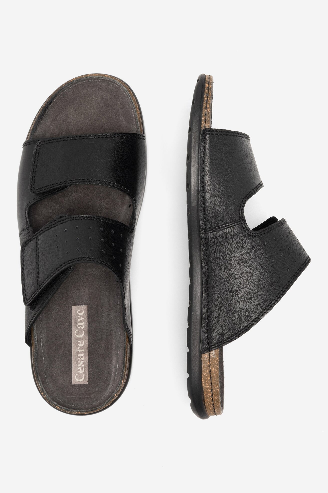 Klapki Cesare Cave LORENZO-36 MI07 Czarny - CCC.eu